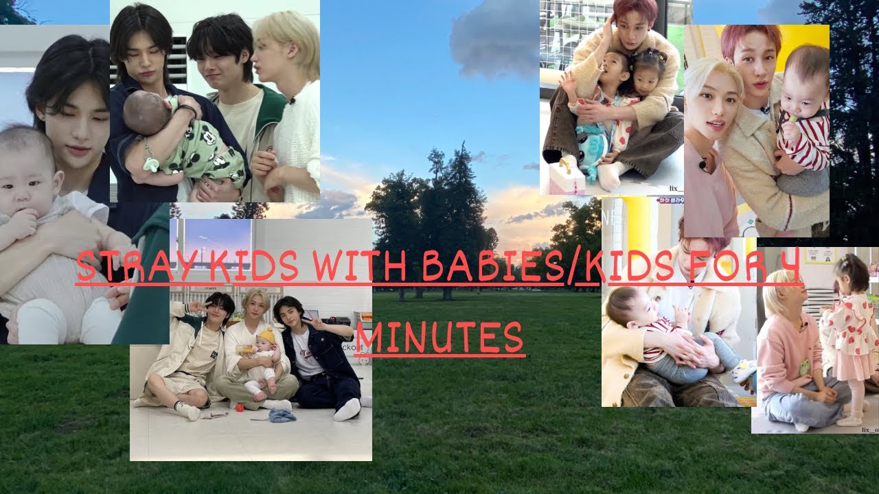 Stray kids with babies/kids for 4 minutes straight |🎀| - YouTube