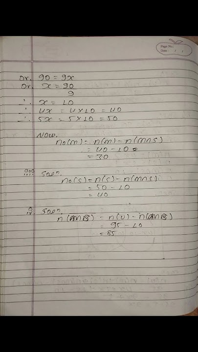 Part 2 | Class 10 Math Set Chapter Complete Exercise Solution 📚#shorts #youtubeshorts #education ...