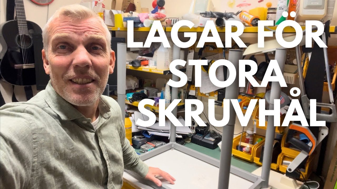 Lagar bord där skruvarna inte går att skruva fast p.g.a. för stora ...