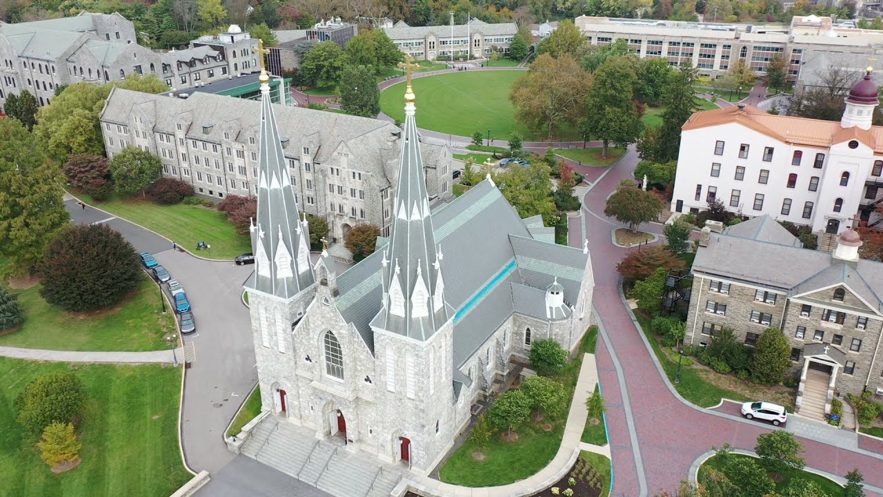 Drone footage of St. Thomas of Villanova Church used to create 3D model ...