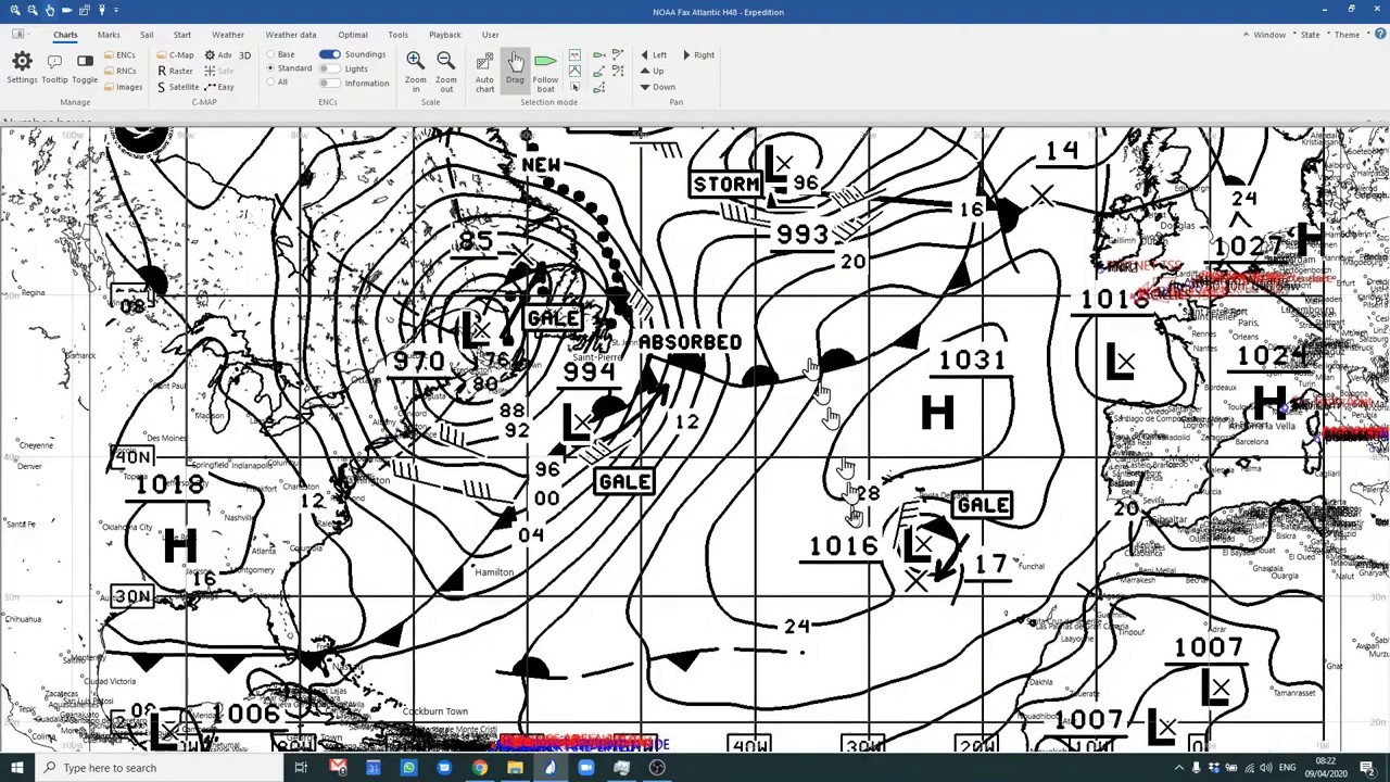 Expedition downloading weather charts - YouTube