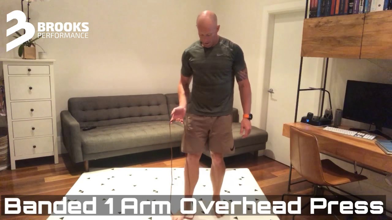 Unilateral Shoulder Press - Banded (Home Series) - YouTube