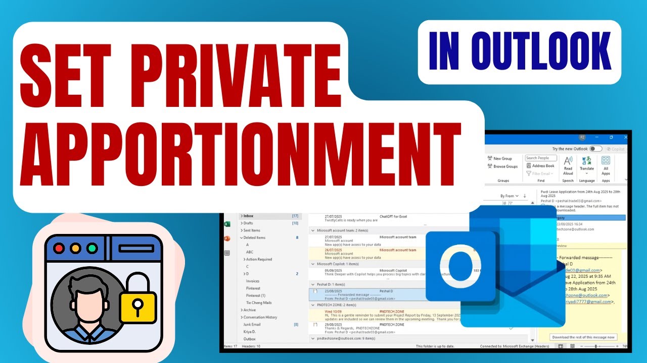 How To Set Private Apportionment In Outlook - YouTube