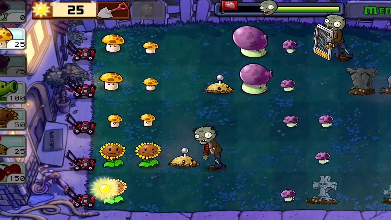 Plants Vs Zombies : Night 2-3 - YouTube