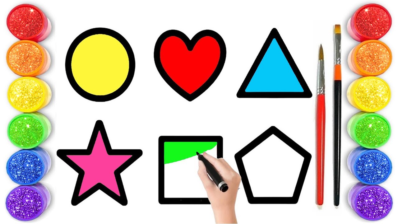Learn 2d shapes, Shapes drawing for kids, shapes, ABCD, Kids song, 123 ...