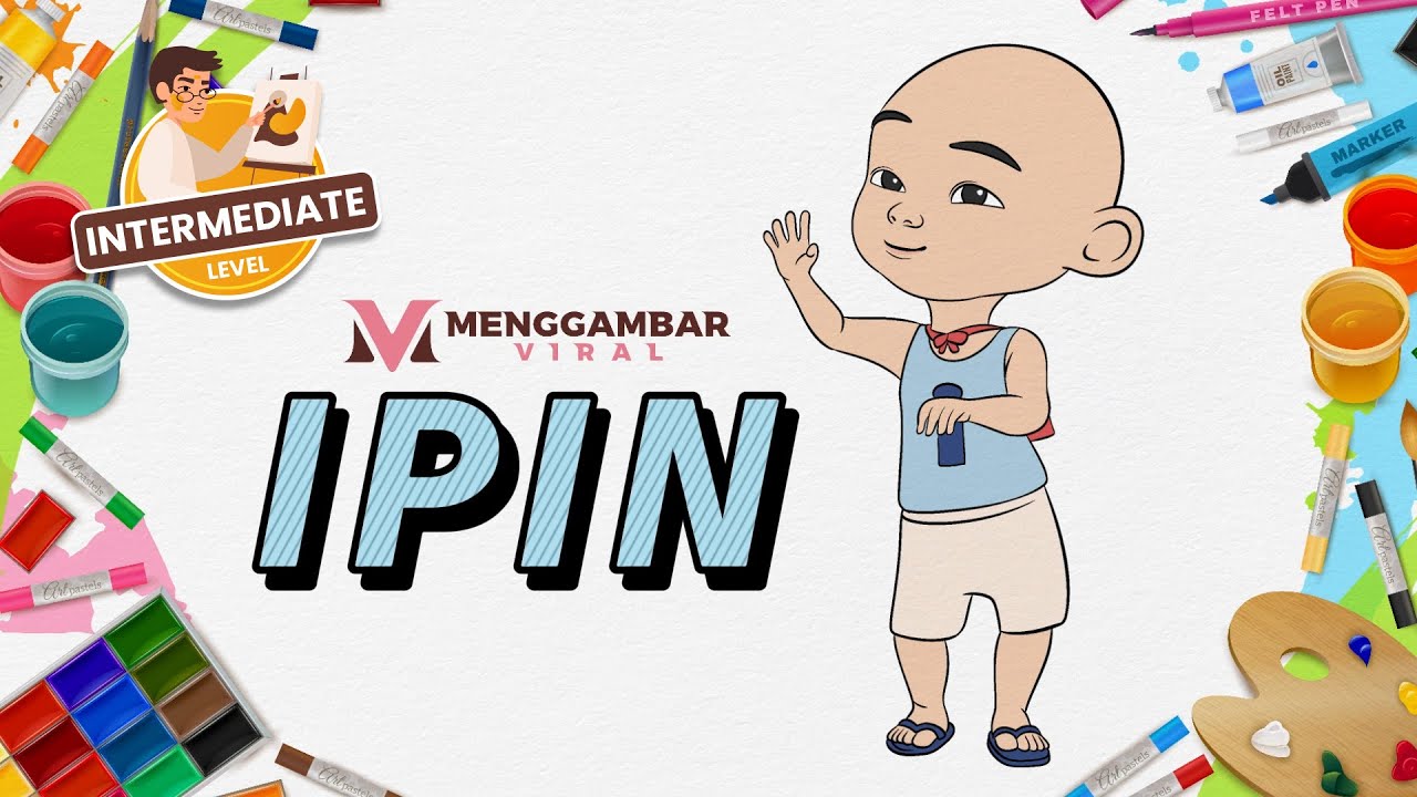 How to Draw Ipin : Step-by-Step Tutorial | Cara Menggambar Ipin Viral ...