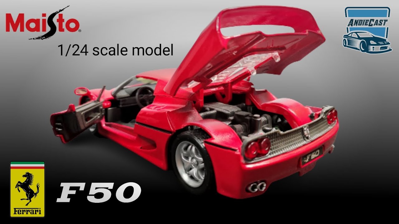 FERRARI F50 | BUILDING 1/24 SCALE MODEL KIT | MAISTO ASSEMBLY LINE # ...