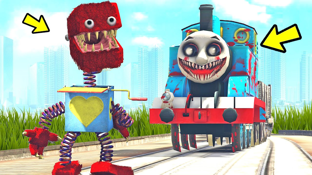 ANIMATRONICS BOXY BOO PODE VENCER O THOMAS.exe NO GTA 5 - YouTube