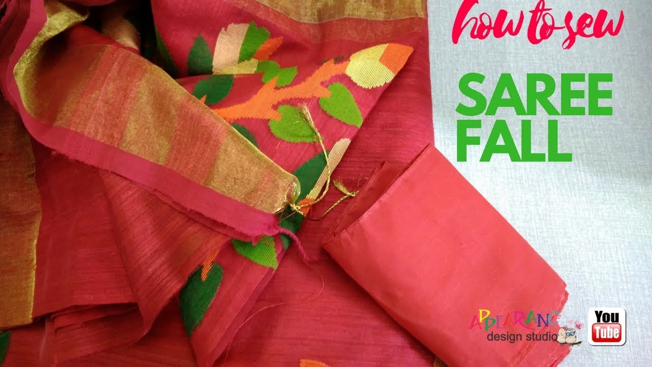 Saree Fall Stitching Sewing Tips And Tricks ️ Very Easy For Beginnersvery Easy Method Full Video