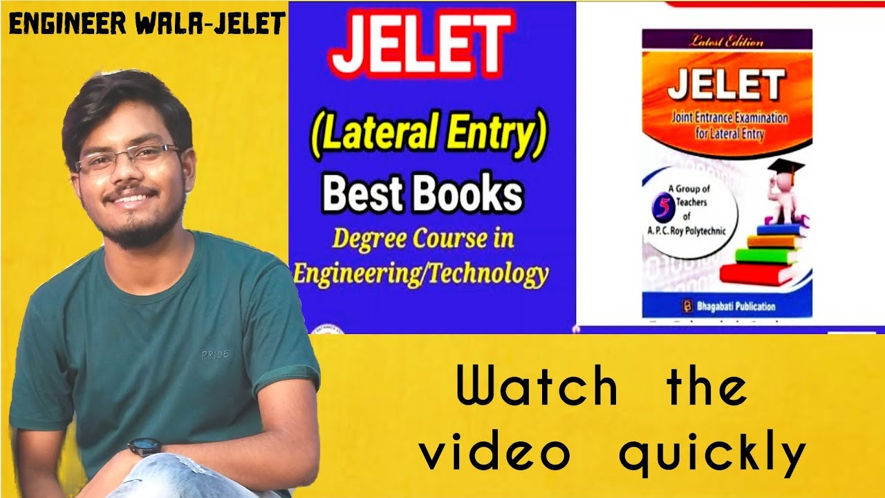 Best book for wbjee jelet exam ।। 2023/2024 ।। Engineering and ...