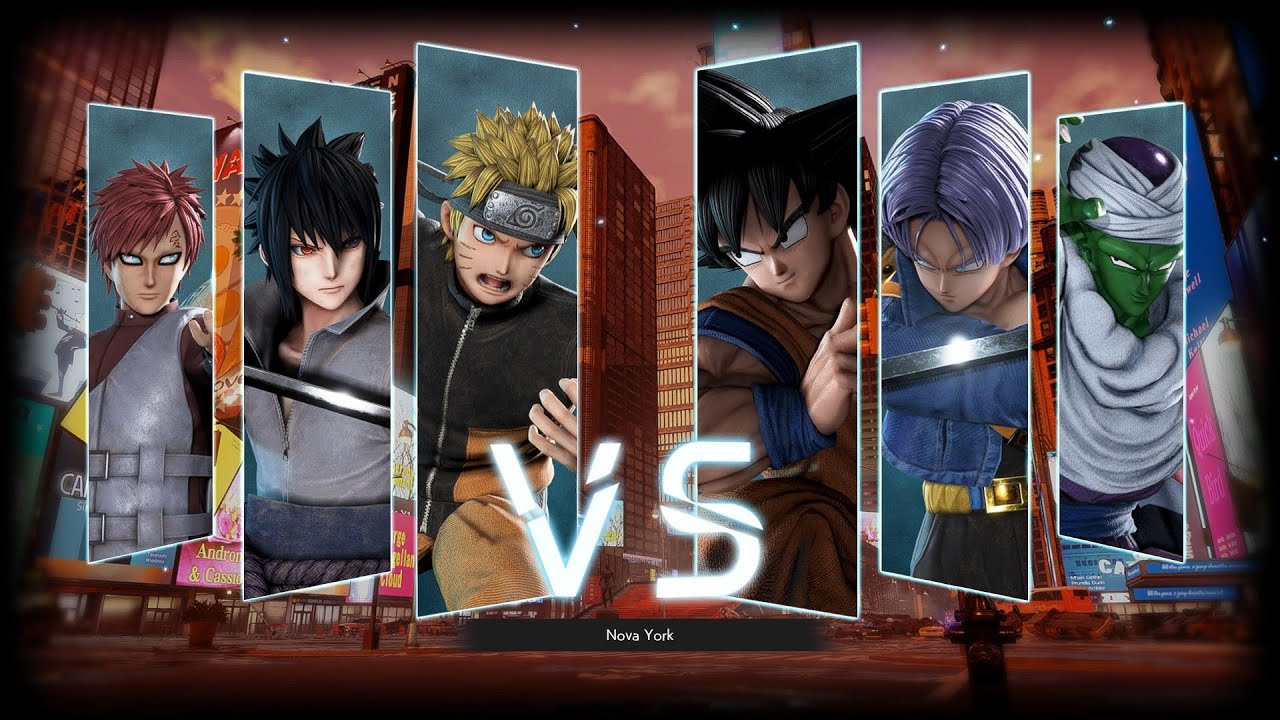 Naruto, Sasuke e Gaara Vs Goku, Trunks e Piccolo - JUMP FORCE (COM VS ...