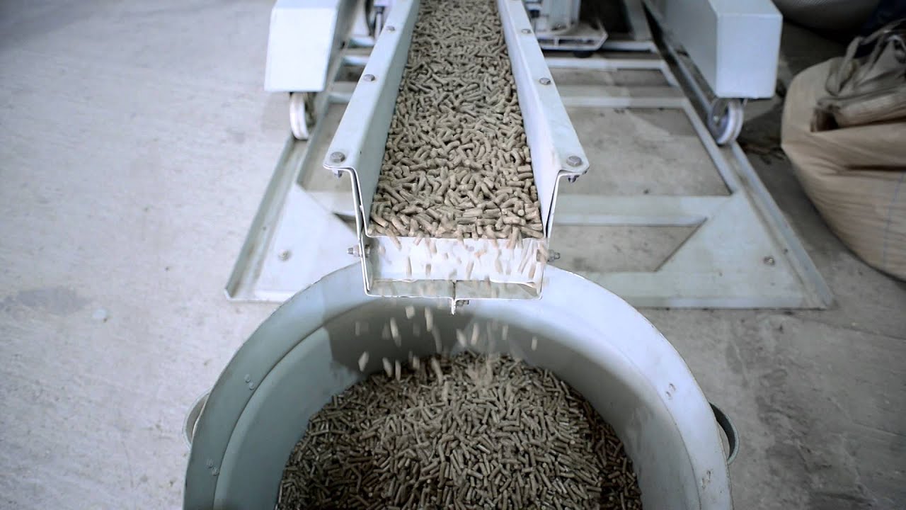 Wood pellet line - YouTube