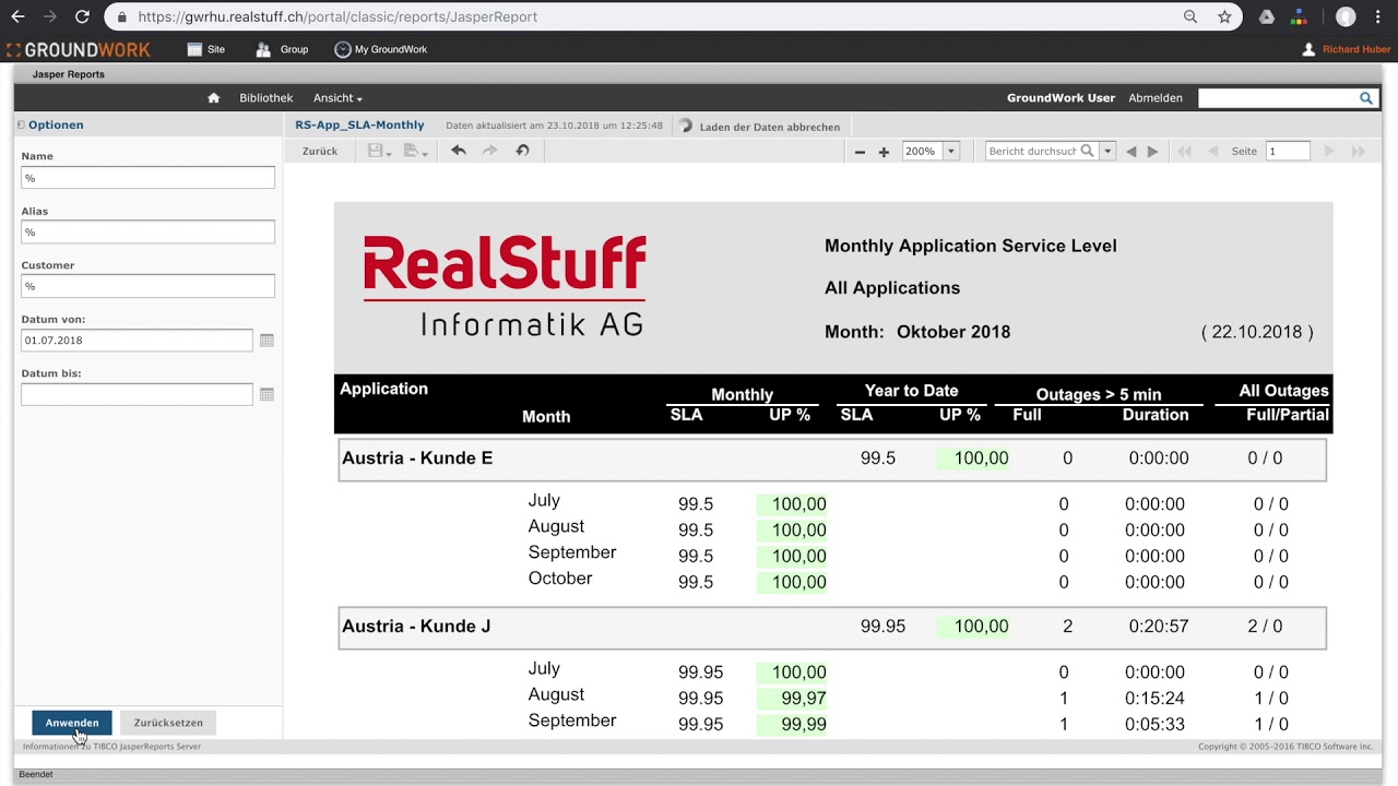 GroundWork - Reporting by RealStuff Informatik - YouTube