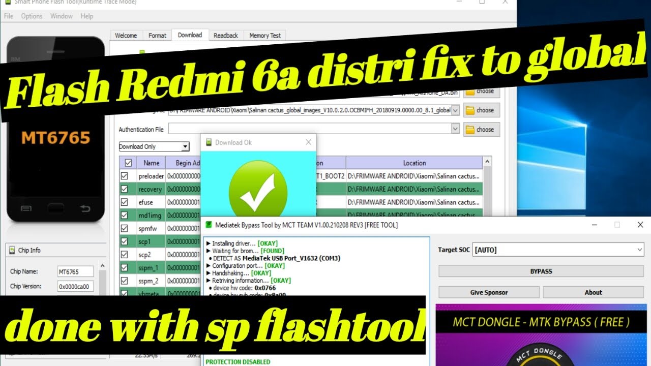 Flash redmi 6a distri single sim fix to global - YouTube