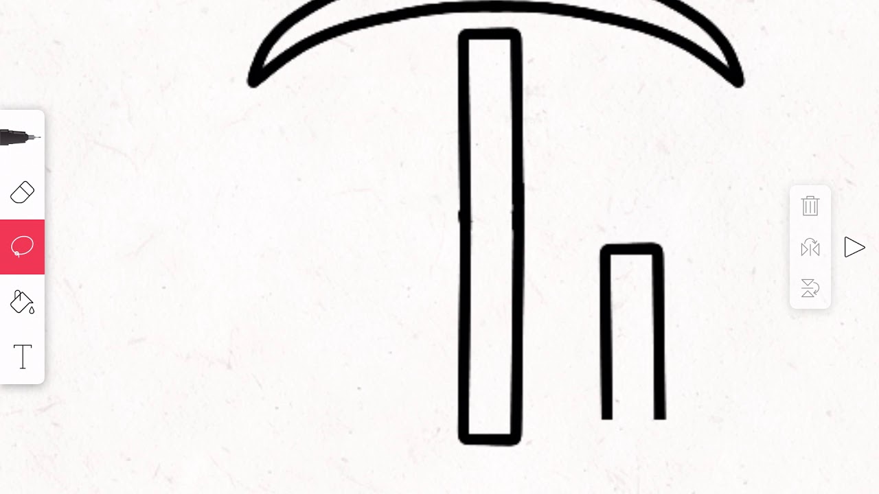 Drawing a pickaxe for 4 minutes straight - YouTube