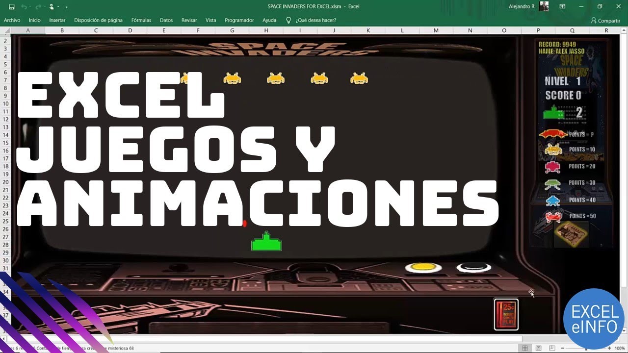 Juegos Y Animaciones En Excel Space Invaders Donkey Kong Y M s YouTube juegos-y-animaciones-en-excel-space-invaders-donkey-kong-y-m-s-youtube