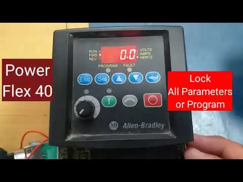 Configure Allen-Bradley Power Flex 40 drive for lock all the parameters ...