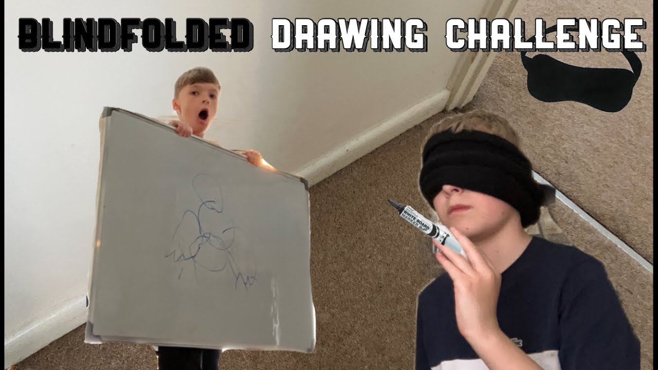 Blindfolded Drawing Challenge! - YouTube