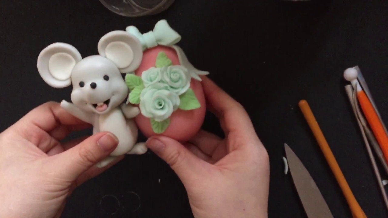 Easter Egg and Mouse Sugar Paste Tutorial - YouTube