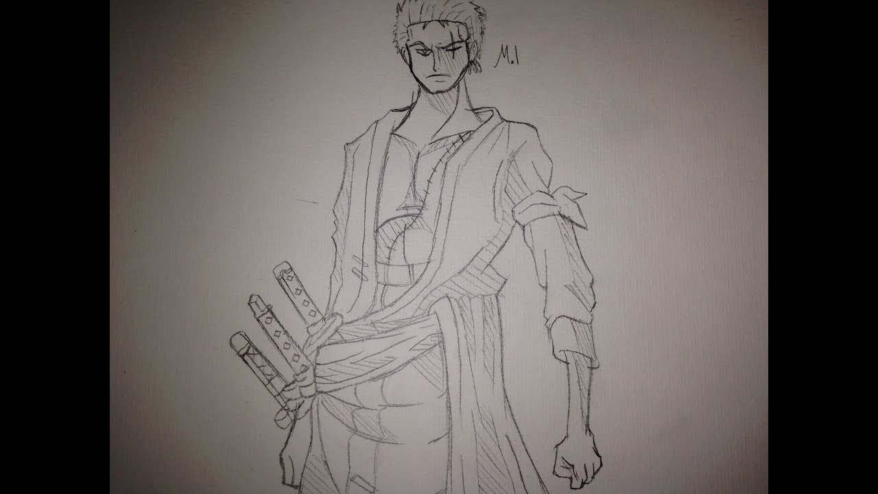 Drawing Roronoa Zoro - YouTube