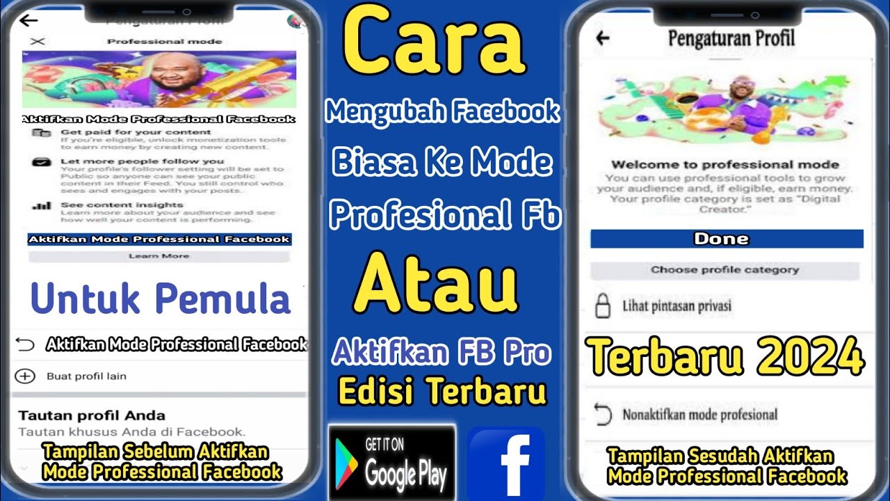 Cara Mengubah Facebook Biasa Ke Mode Professionals || Cara Aktifkan FB ...