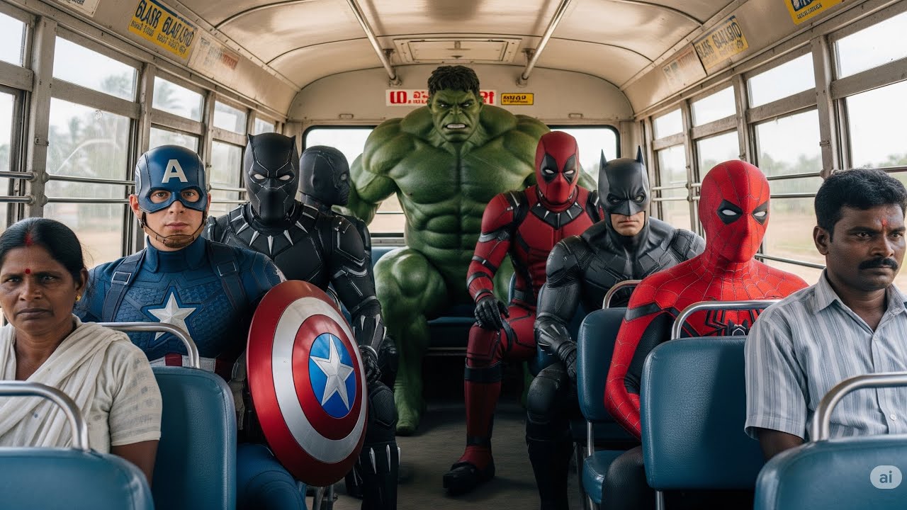 Superheroes on an Indian Bus?! You Won't Believe Who's Riding Local in ...