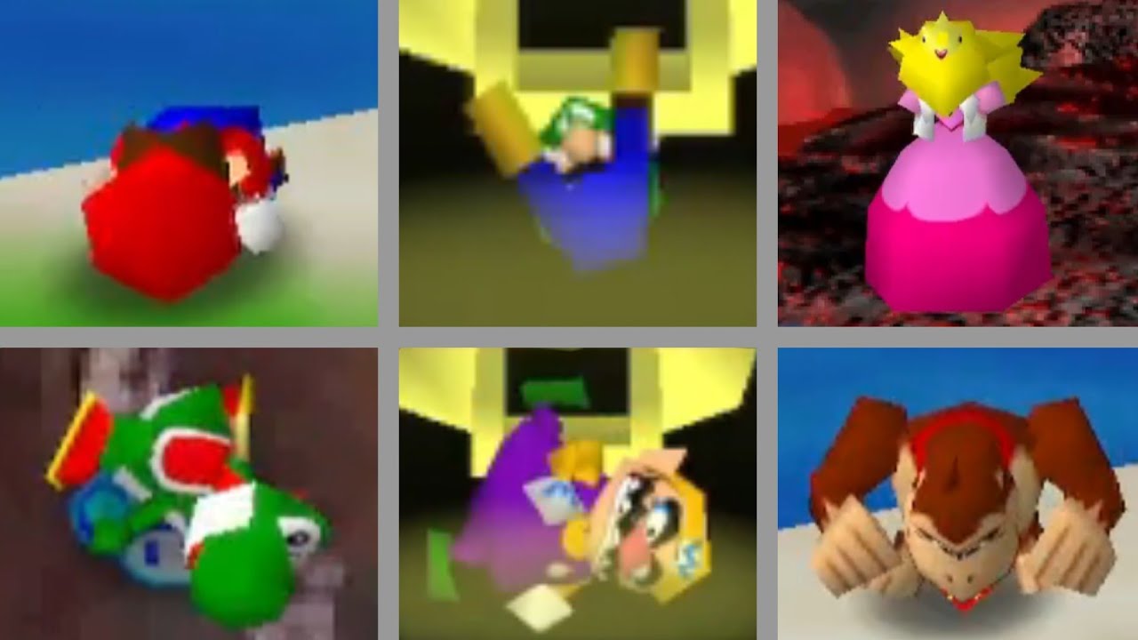 Mario Party 1 - All Characters Losing Animations - YouTube