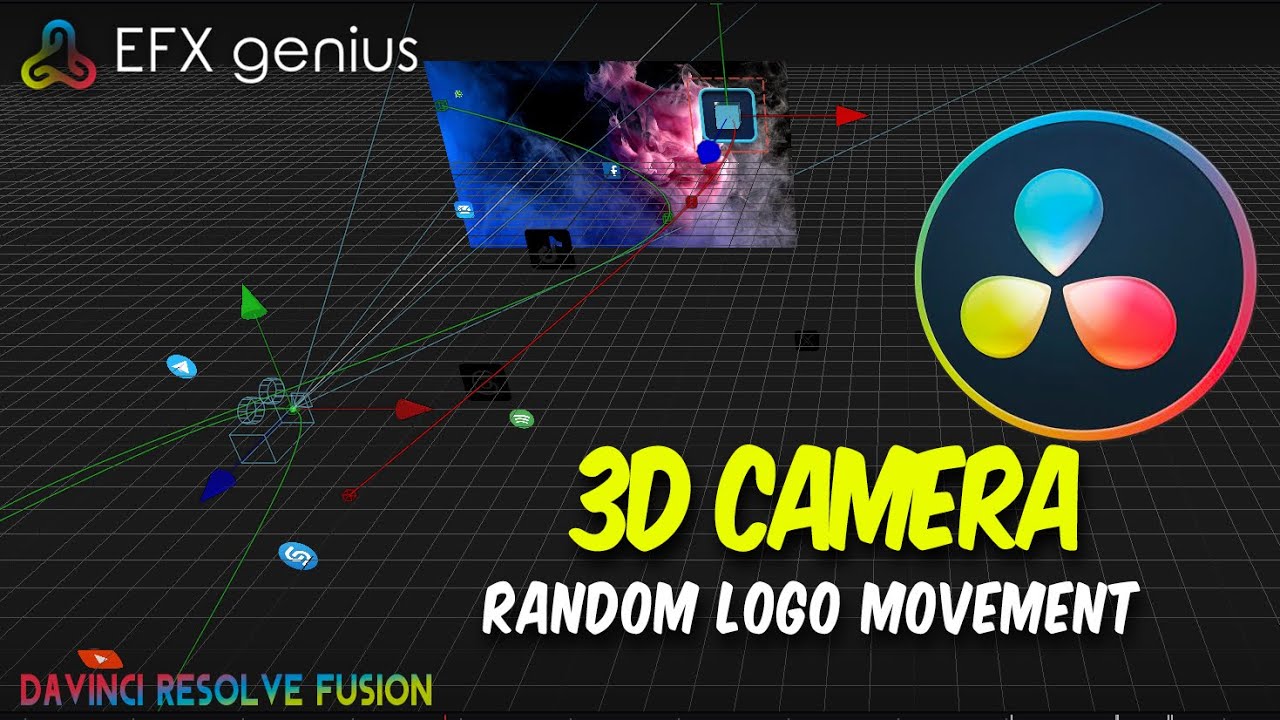 3D CAMERA MOVEMENT ANIMATION | DAVINCI RESOLVE FUSION | EFX genius ...