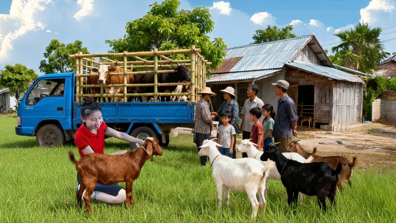 Use Truck To Buy Goats From Farmers And Transport To Market For Sale ...