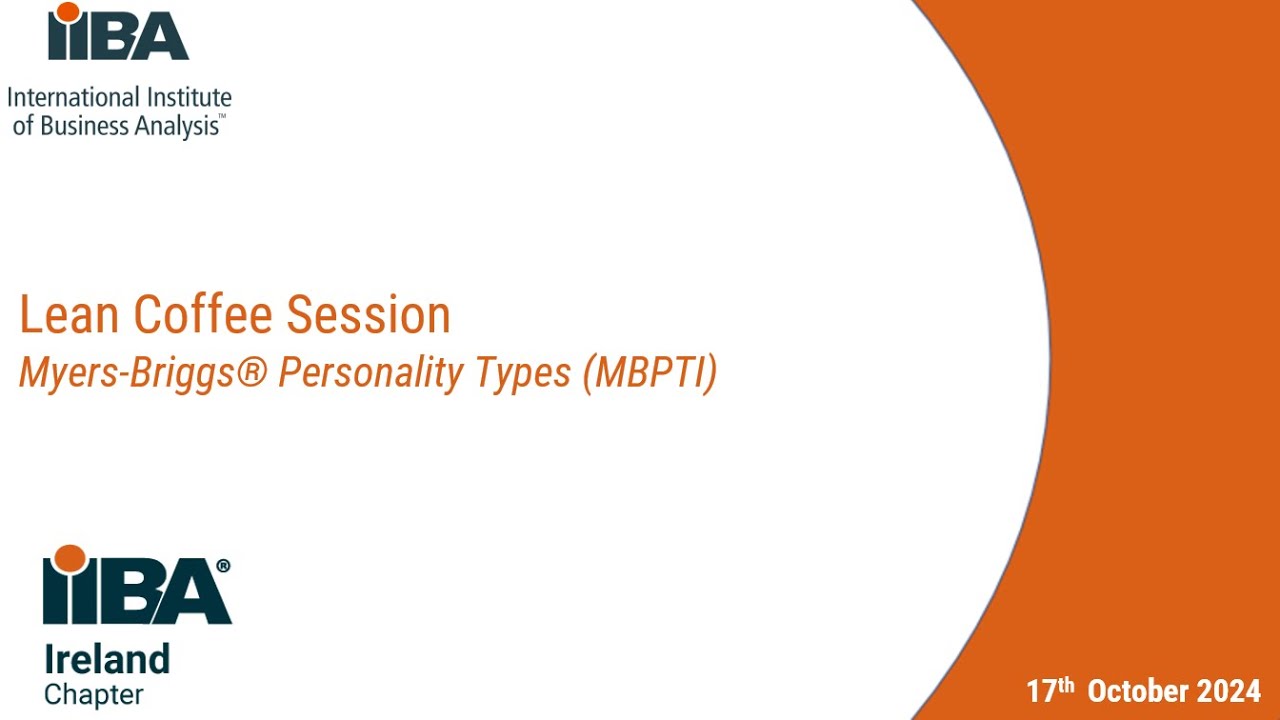 Lean Coffee Session - Myers-Briggs® Personality Types (MBPTI) - YouTube