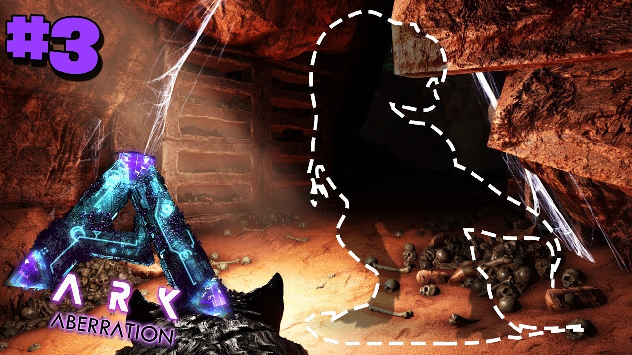 THE SCARIEST CAVE IN ALL OF ARK!? *INVISIBLE DINOS* - Ark Aberration #3 ...