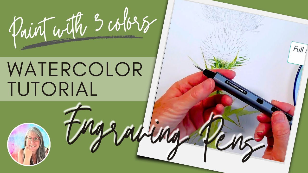 Using engraving pens on your Watercolor painting! - YouTube