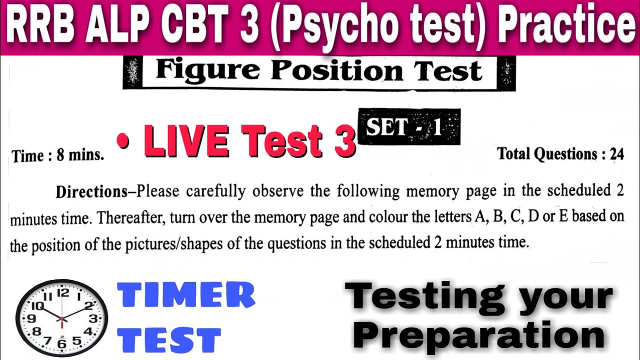 Testing your preparation level with Timer test ALP PSYCHO live test 3 ...