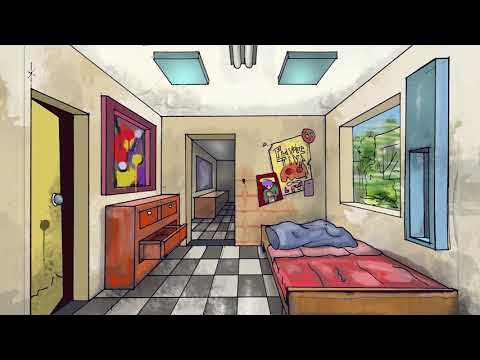 Dibujo Habitación en Perspectiva con 1 punto de Fuga - Clases de arte ...