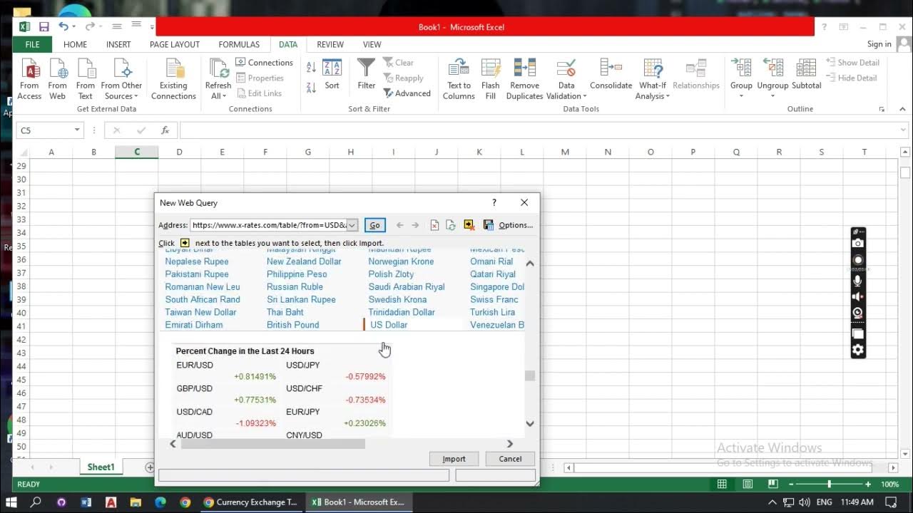 MS Excel - how to import data from any website into excel new method|Import data from web into ...