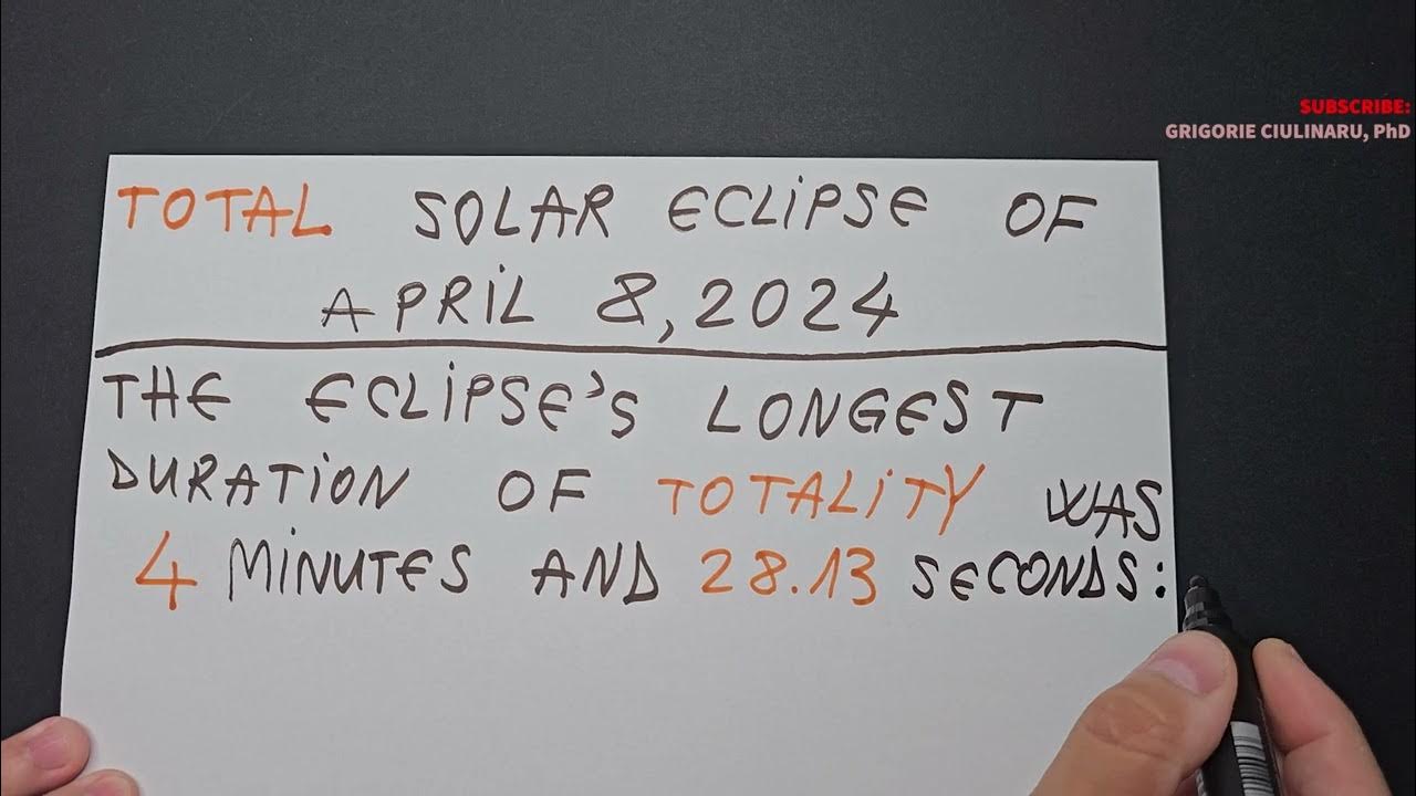 Video 125│9 and the Total Solar ECLIPSE of April 8, 2024 - YouTube