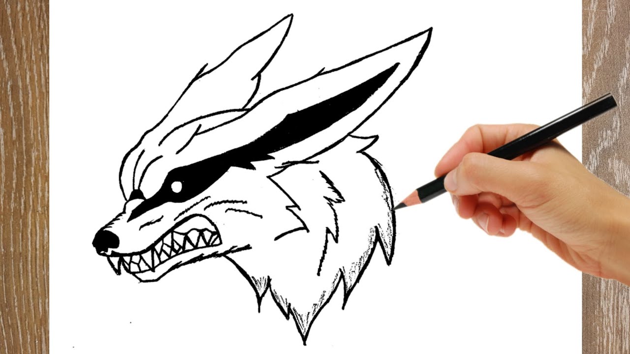 how to draw KURAMA step by step - YouTube