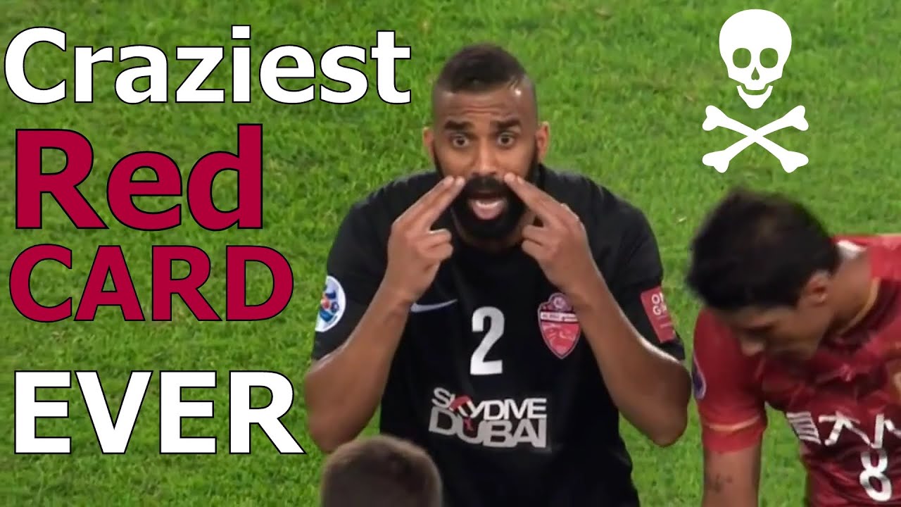 Craziest Red Card Reaction in Football History - YouTube