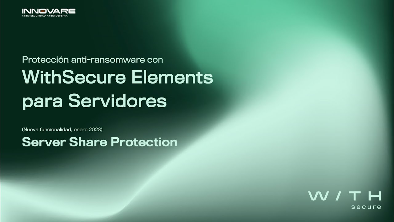 Funcionamiento de Server Share Protection de WithSecure Elements para Servidores - YouTube