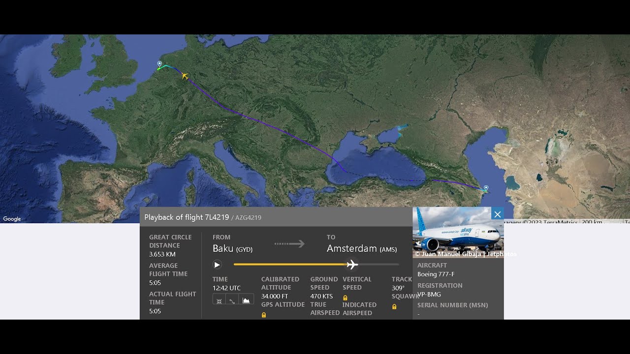 [P3D V5.3] PMDG Boeing 777-F Silk Way West Airlines VP-BMG AZG4219 UBBB ...