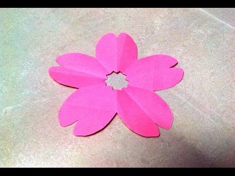 How to make a KIRIGAMI paper blossom flower - 1 - YouTube