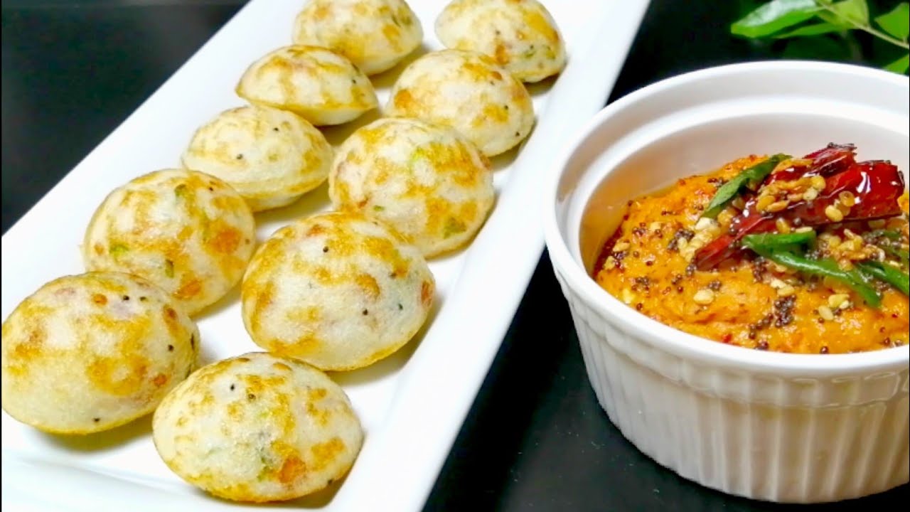 10 minutes breakfast Recipe / Paddu and Onion chutney recipe/super ...