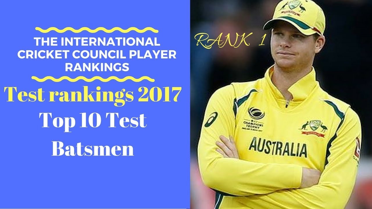 icc rankings 2017 latest | december 2017 |top 10 test batsman with icc ...