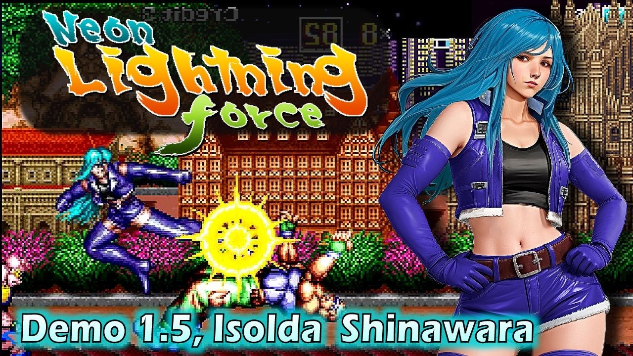 Neon Lightning Force v1.5 (Demo) - Isolda gameplay [OpenBOR] - YouTube