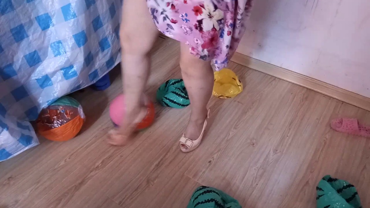 high heel pop beachball - YouTube