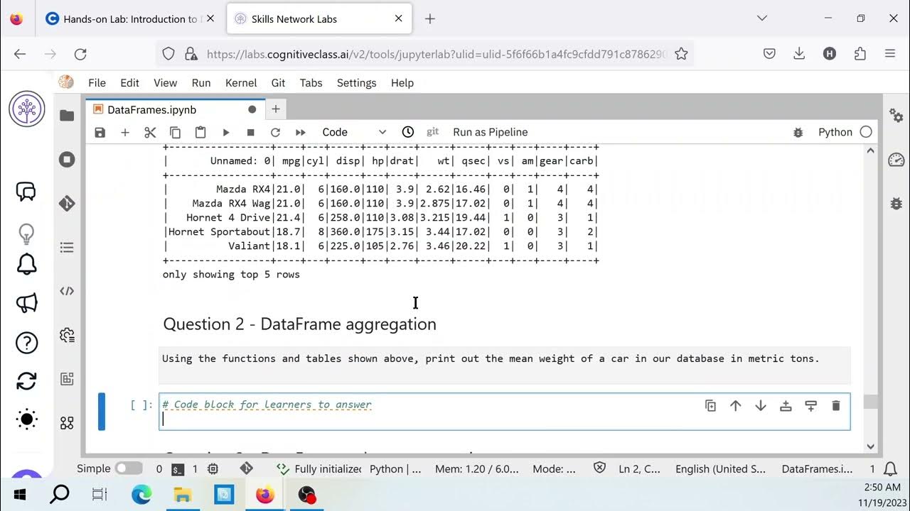 Hands-on Lab: Introduction to DataFrames, Introduction to Big Data with ...