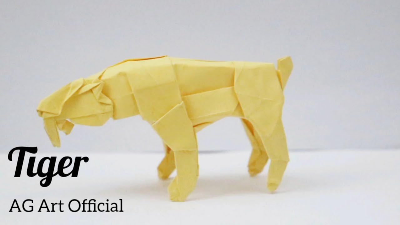 How to make an origami "Tiger" [Ag Origami] - YouTube