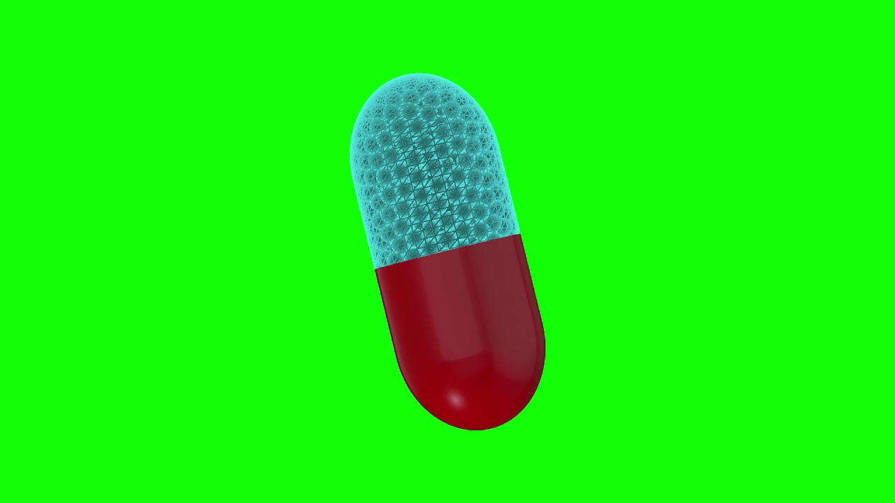 Tablet animation. Video medicine on a green chroma key background. The ...
