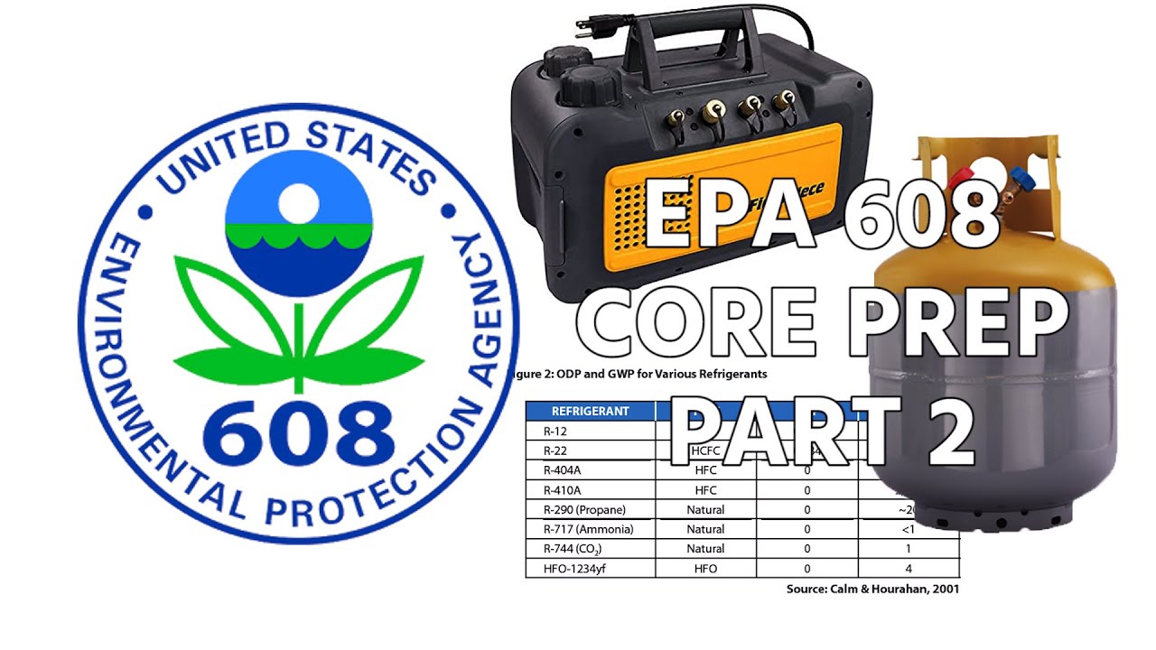 EPA 608 Core Prep - Part 2 - YouTube