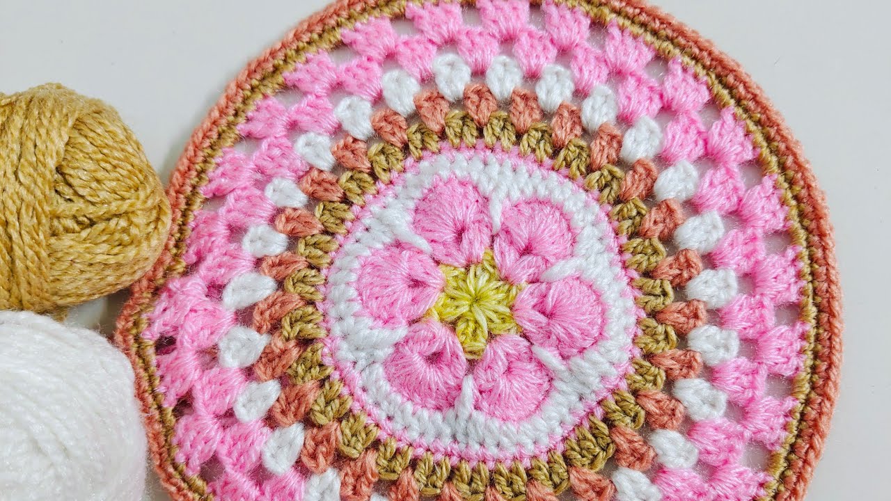 Crochet Flower Place Mat, Doily, Pot Holder , Table Centre Piece, Very ...